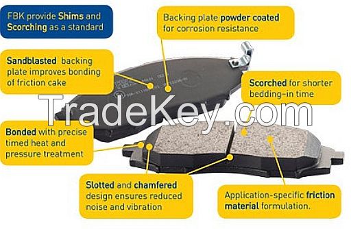 FBK Brake Pad FD3300 for OE KDY93328Z-MAZDA CX-5,JEEP COMPASS,HAIMA By ...