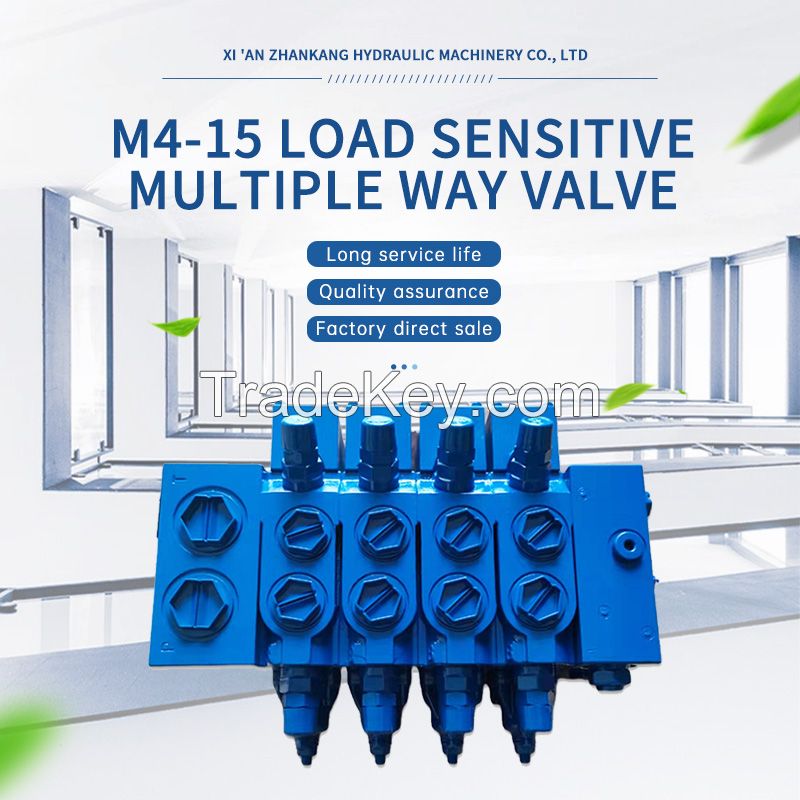 Zhanpeng Hydraulic-Excavator M4 Multiplex Hydraulic Control Valve block 3M4-15 Load sensitive ...