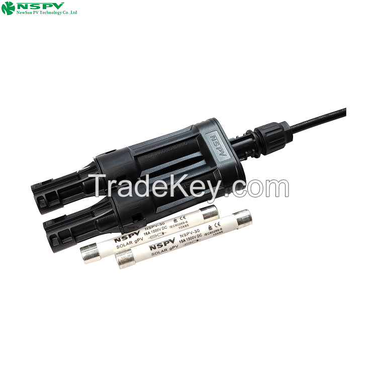Pluggable Solar Branch Inline Fuse Connector IP68 PV Panel Connection ...