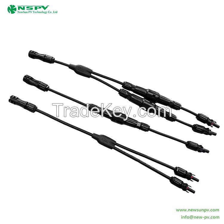 1500VDC Solar Y branch parallel series Solar Y connector cable harness ...