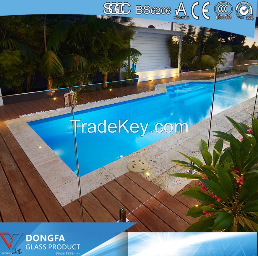 12mm Sentryglas laminated U channel glass balustrade By Dongguan Dongfa ...