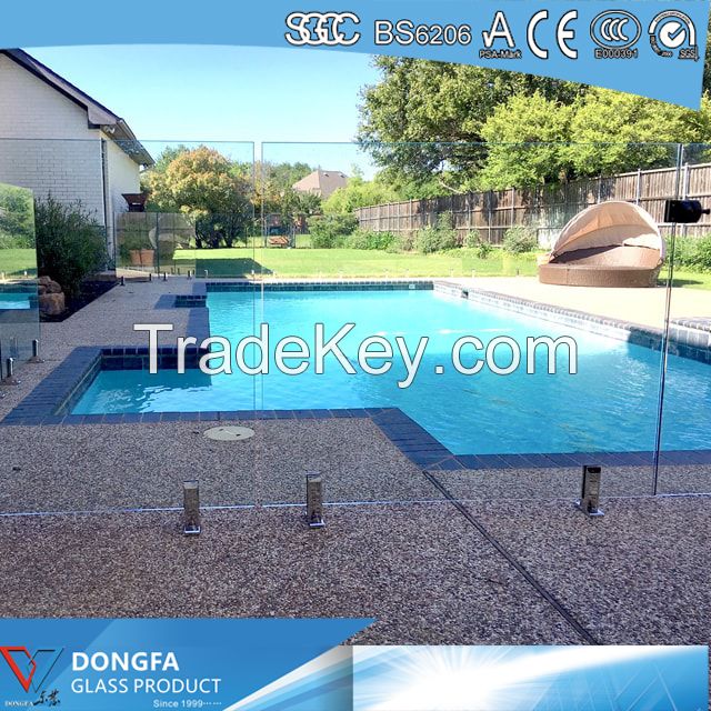 12mm Sentryglas laminated U channel glass balustrade By Dongguan Dongfa ...